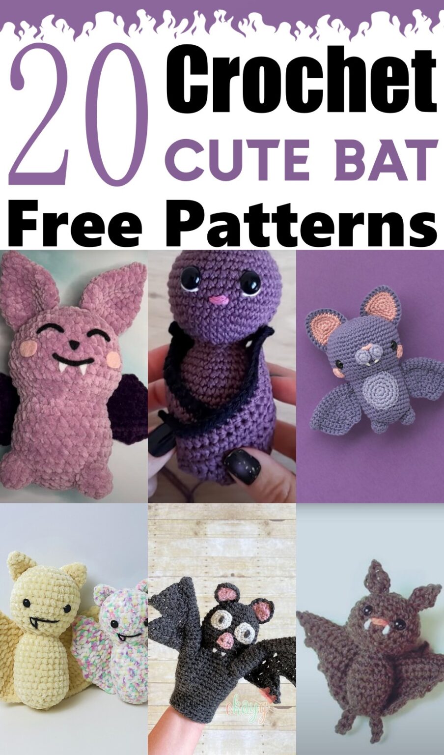 19 Crochet Bat Free Patterns & Amigurumi + Spooky Tutorials - Clairea ...