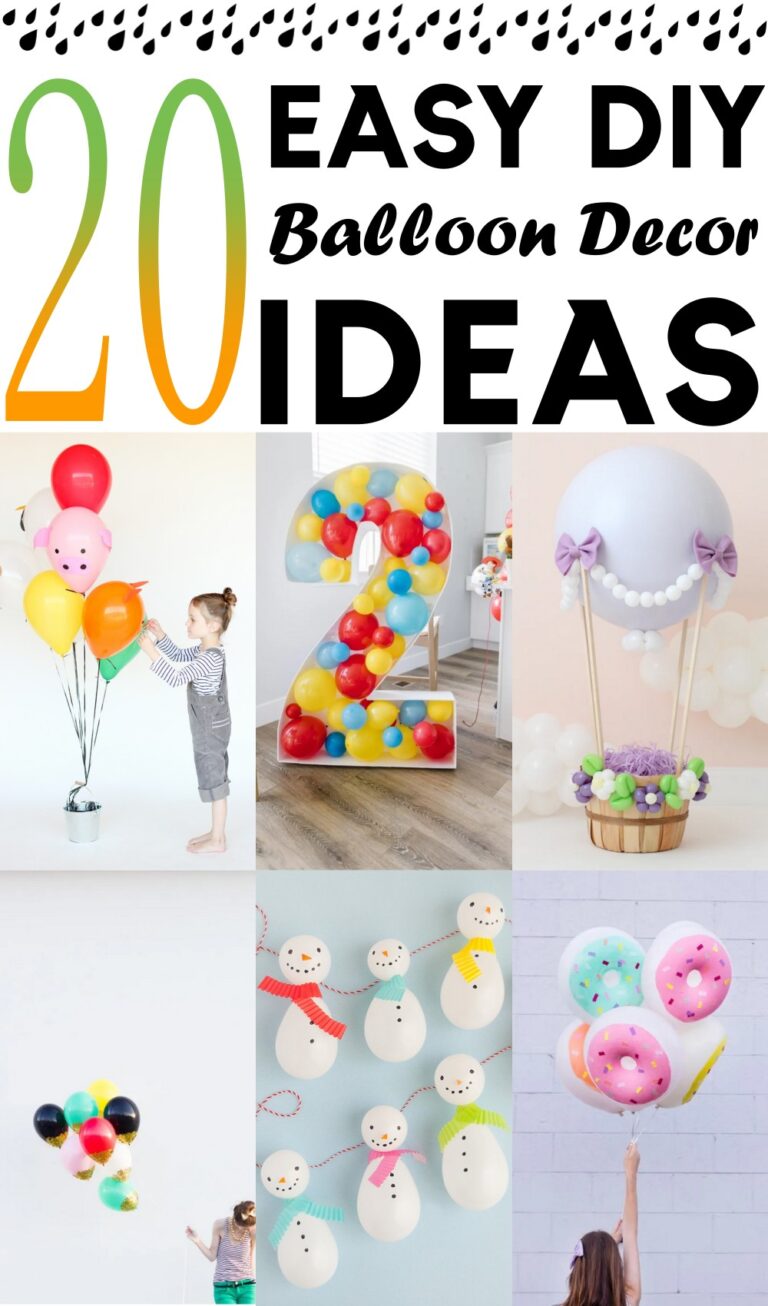 20 DIY Balloon Decor Ideas For Kids Party Decor - Clairea Belle Makes