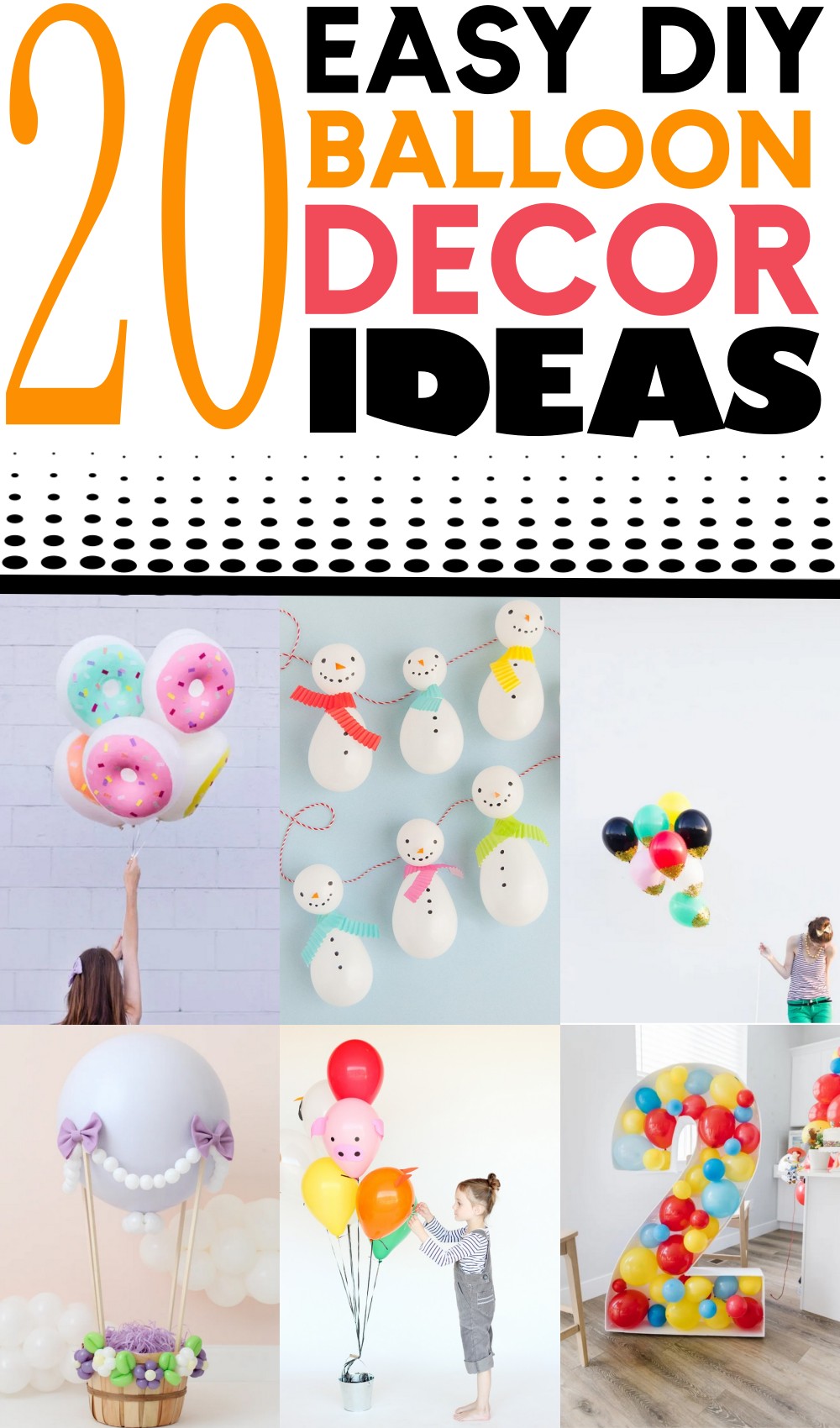 20 DIY Balloon Decor Ideas For Kids Party Decor - Clairea Belle Makes