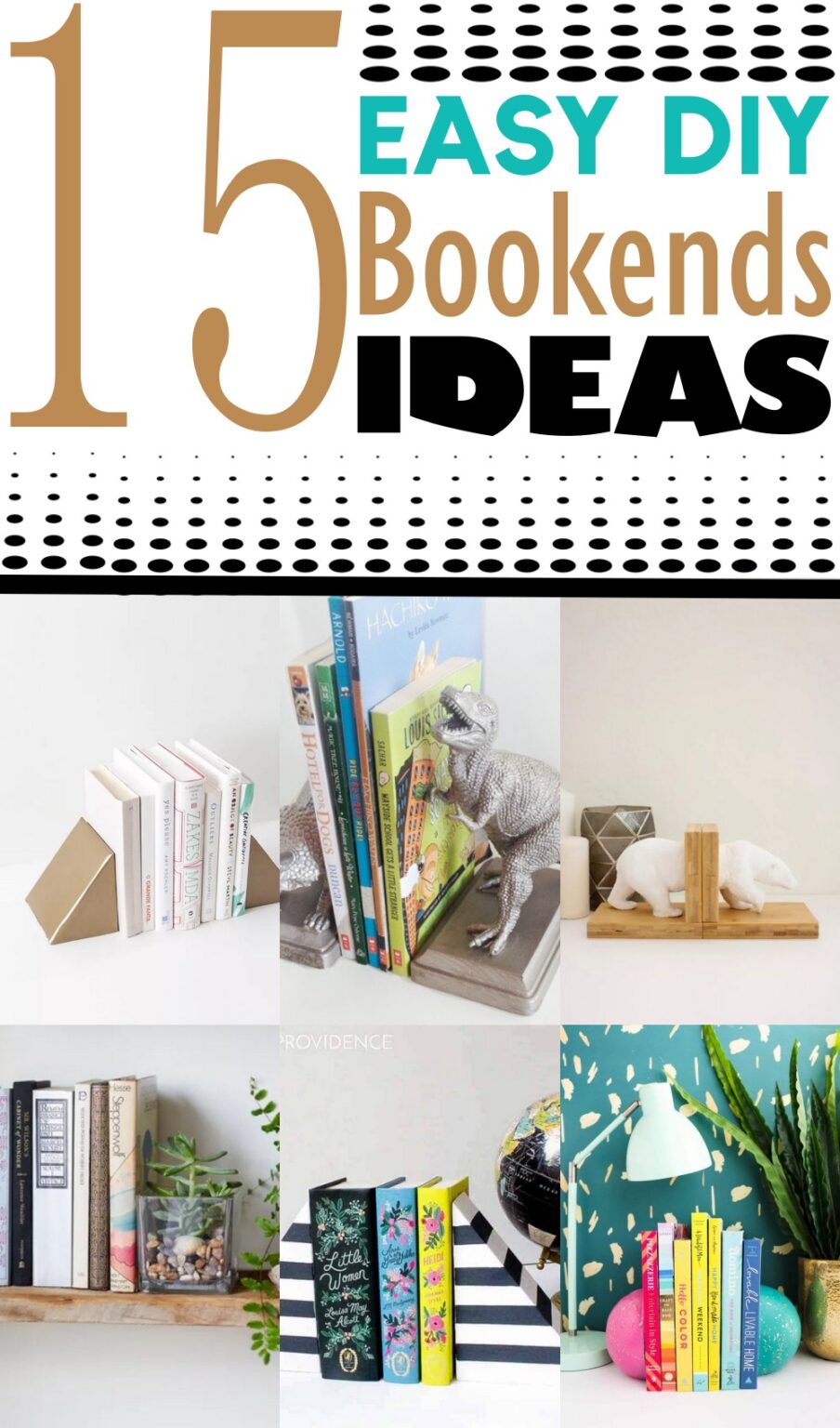 15 DIY Bookends Ideas For Organizing Books - Clairea Belle Makes