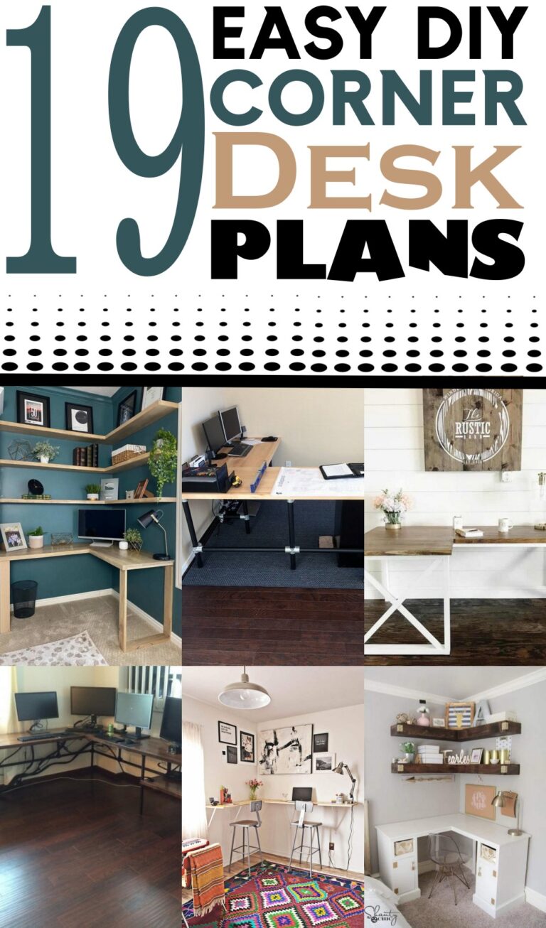 19 DIY Corner Desk Plans To Use Wasted Corners - Clairea Belle Makes