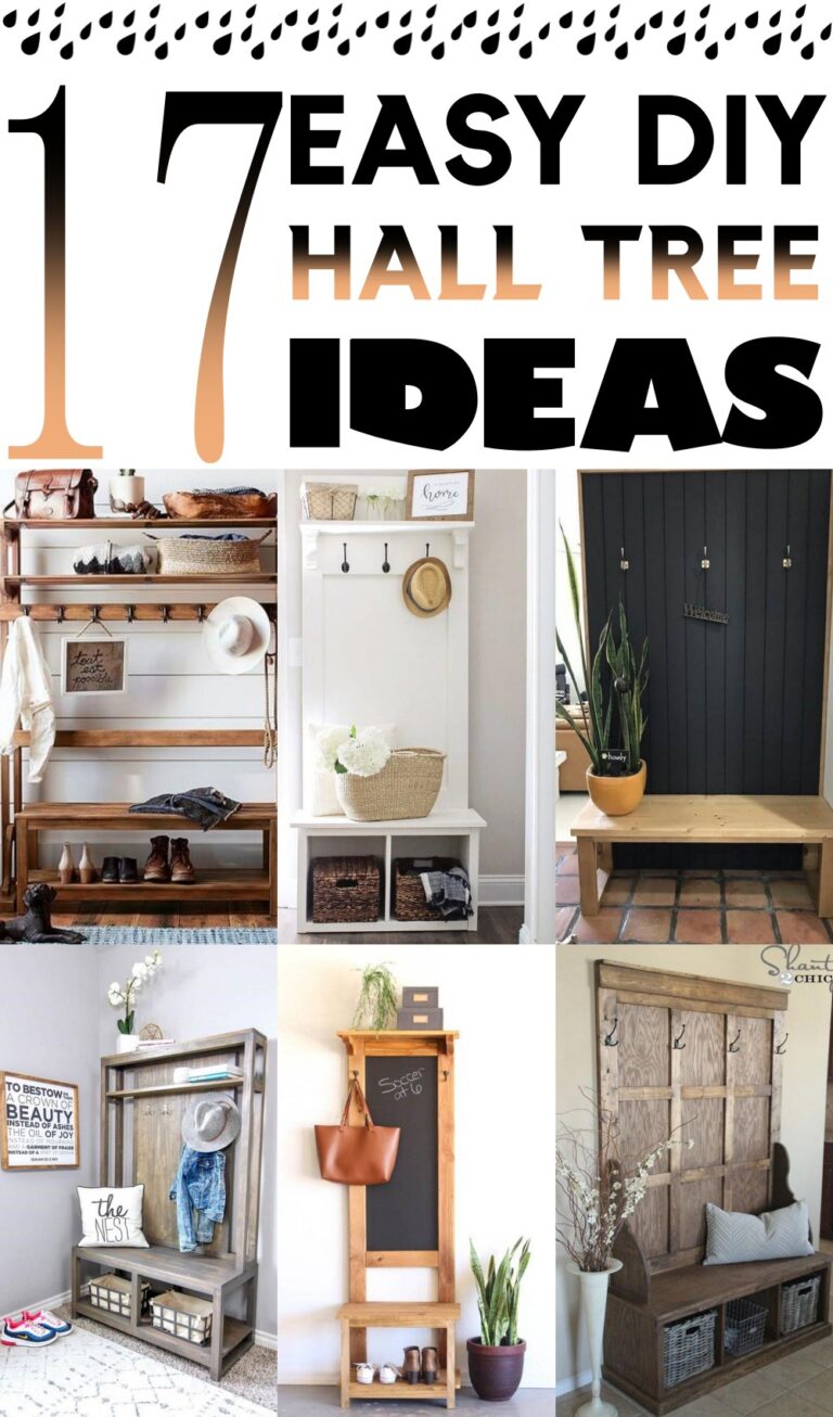 17 DIY Hall Tree Ideas For a Glossy Entryway + Tutorials (Easy!)