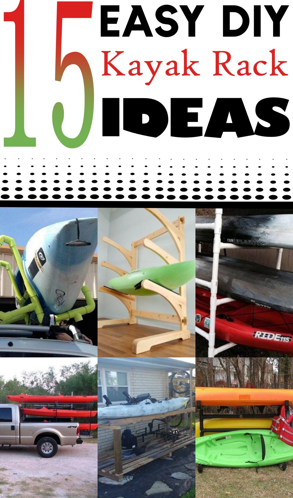 15 DIY Kayak Rack Ideas For Regular Kayakers - Clairea Belle Makes
