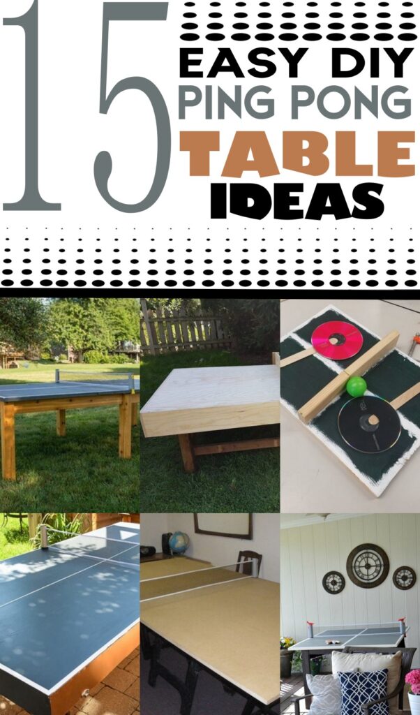 15 Cheap DIY Ping Pong Table Ideas + Tutorials (Tennis Tables)