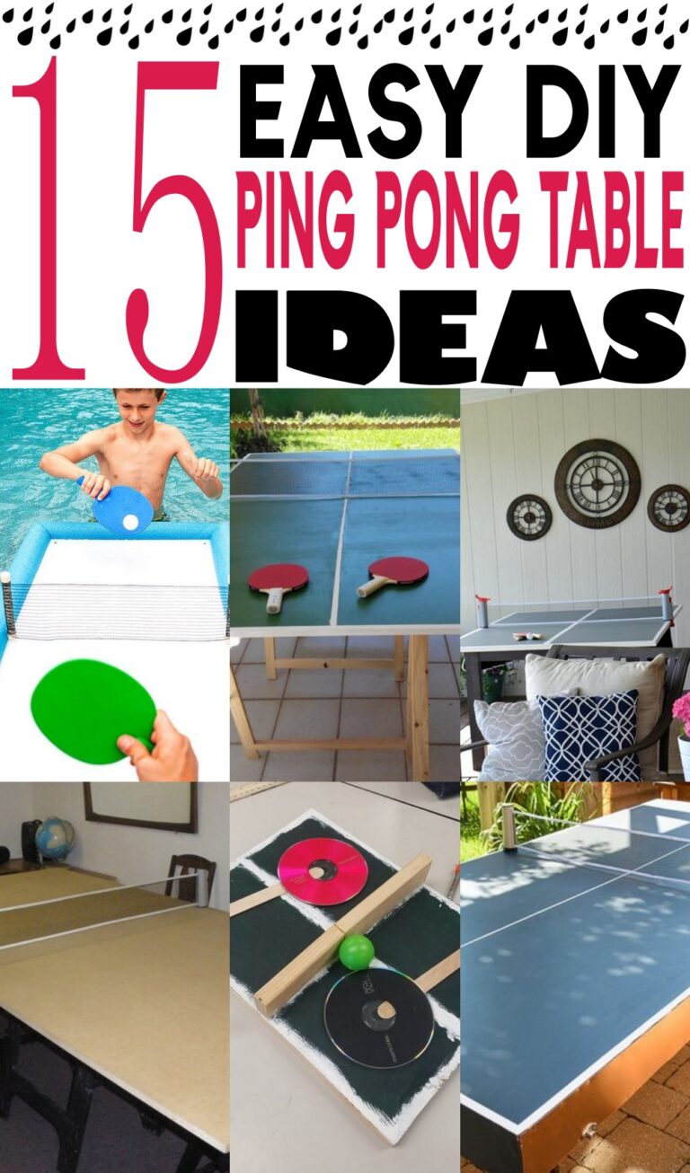 15 Cheap DIY Ping Pong Table Ideas + Tutorials (Tennis Tables)