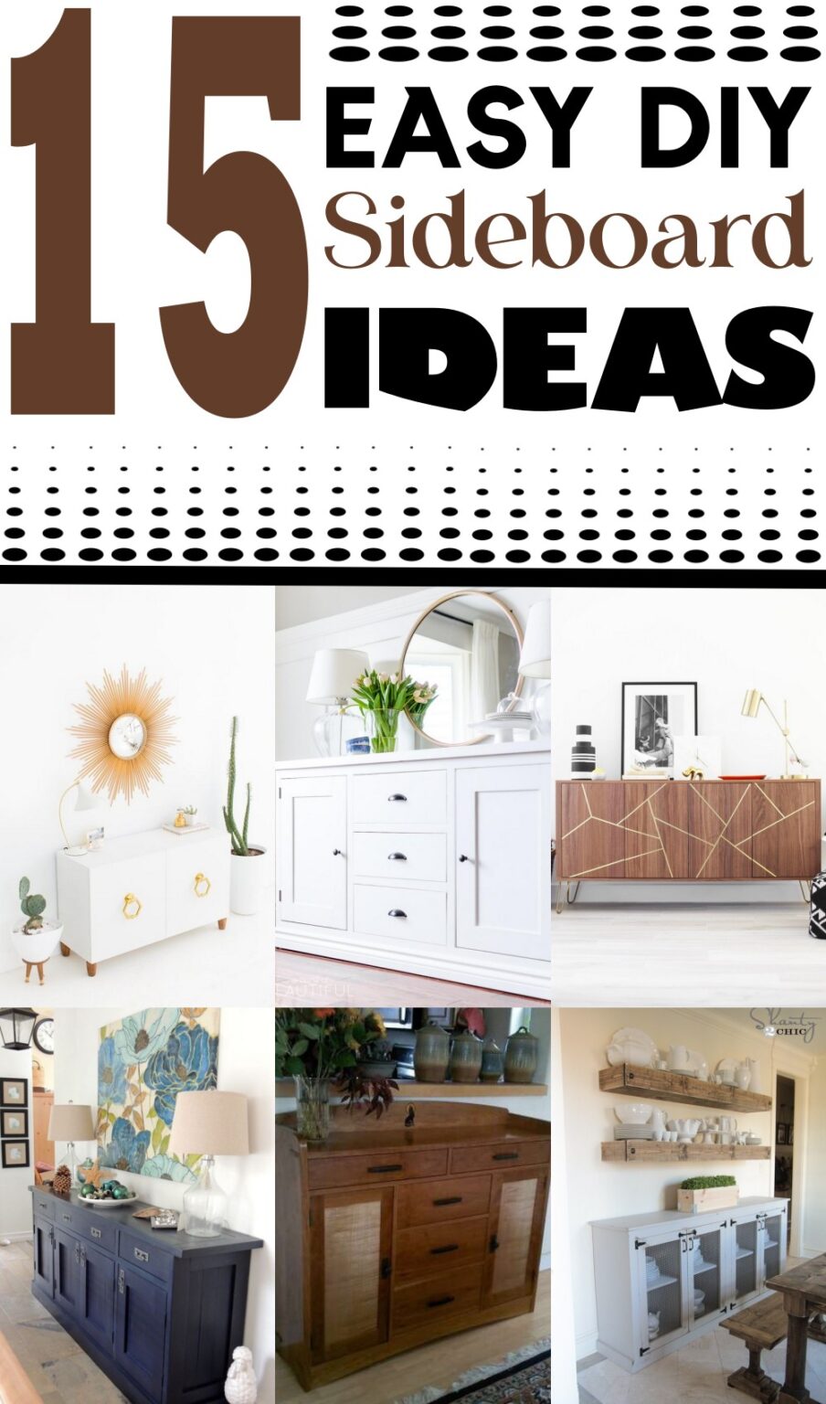 15 DIY Sideboard Ideas For Home Decor - Clairea Belle Makes