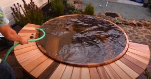 11 DIY Cedar Hot Tub Plans For Soothing Winter Baths - Clairea Belle Makes
