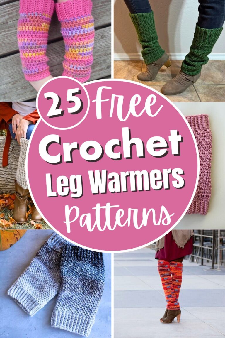 25 Free Crochet Leg Warmers Patterns (For All Skill Levels!)