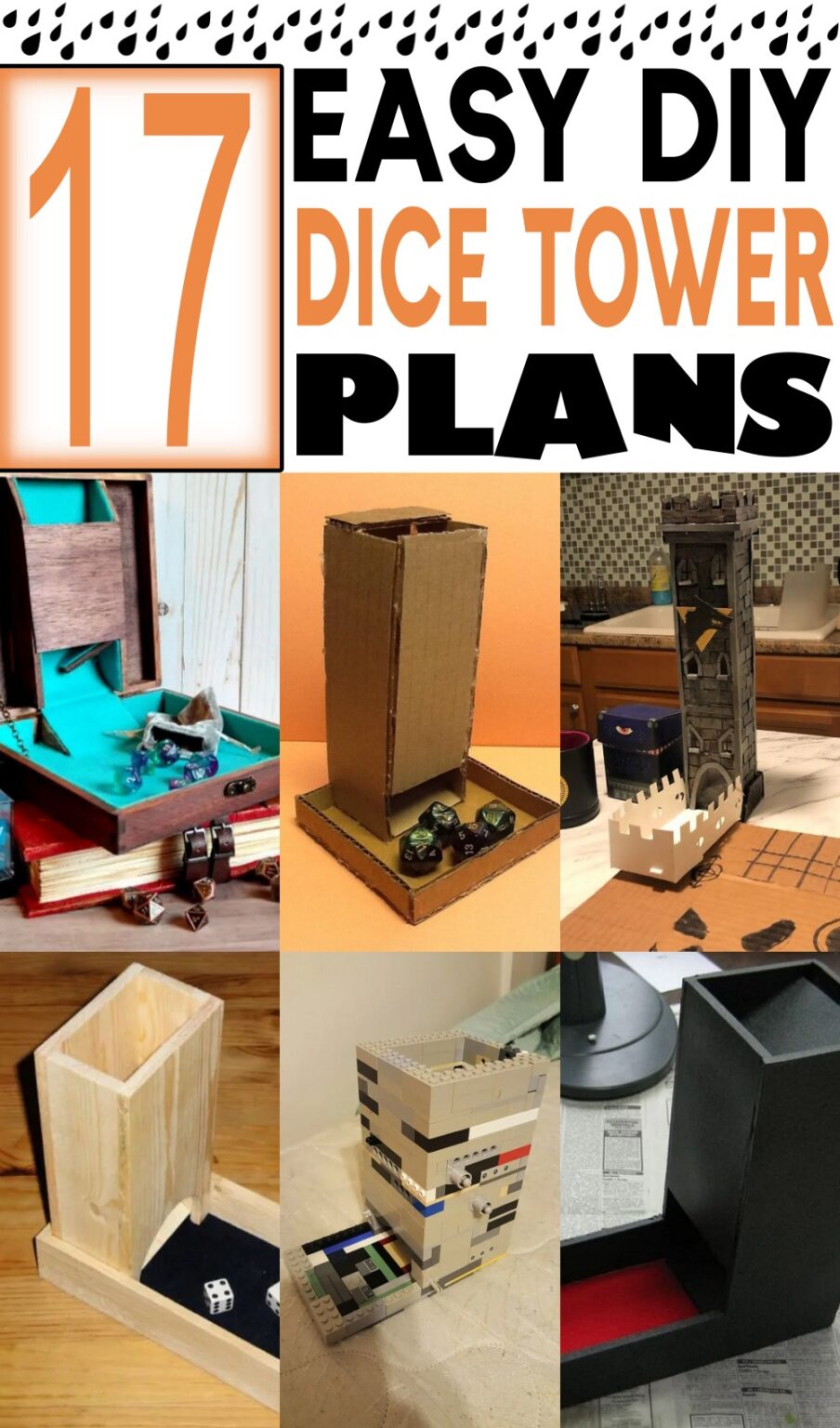 17 Fun DIY Dice Tower Plans For Fair Table Game! - Clairea Belle Makes