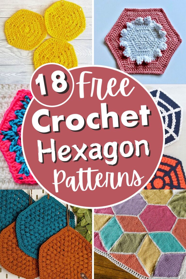 18 Free Crochet Hexagon Patterns (Guides To Use Them Too!)