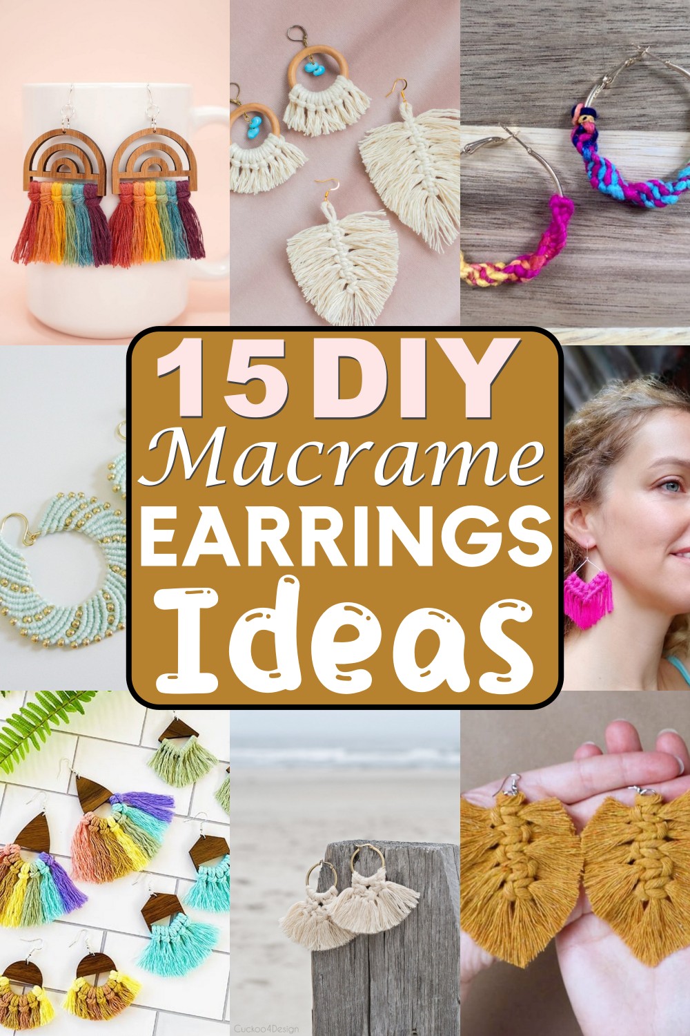15 DIY Macrame Earrings Ideas For Ladies - Clairea Belle Makes