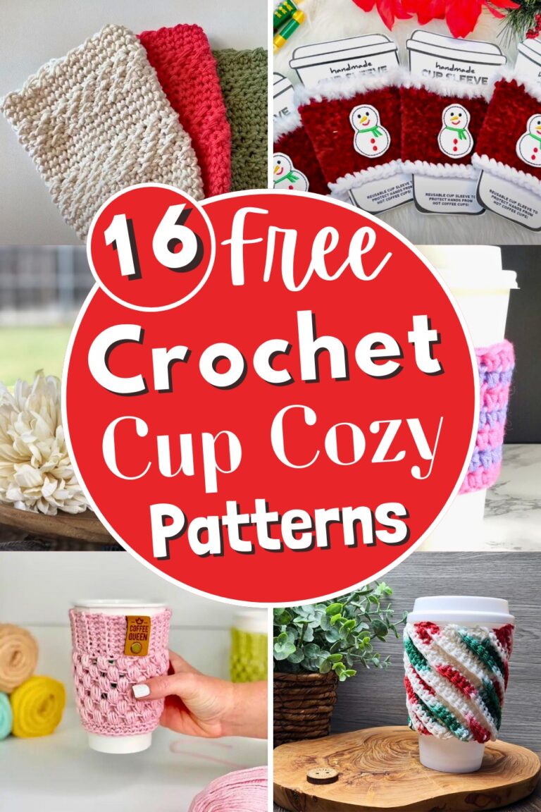 16 Crochet Cup Cozy Patterns For Coffee Enthusiasts - Clairea Belle Makes
