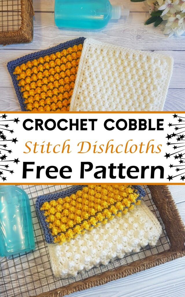 10 Crochet Bobble Stitch Washcloth / Dishcloths Patterns - Clairea ...