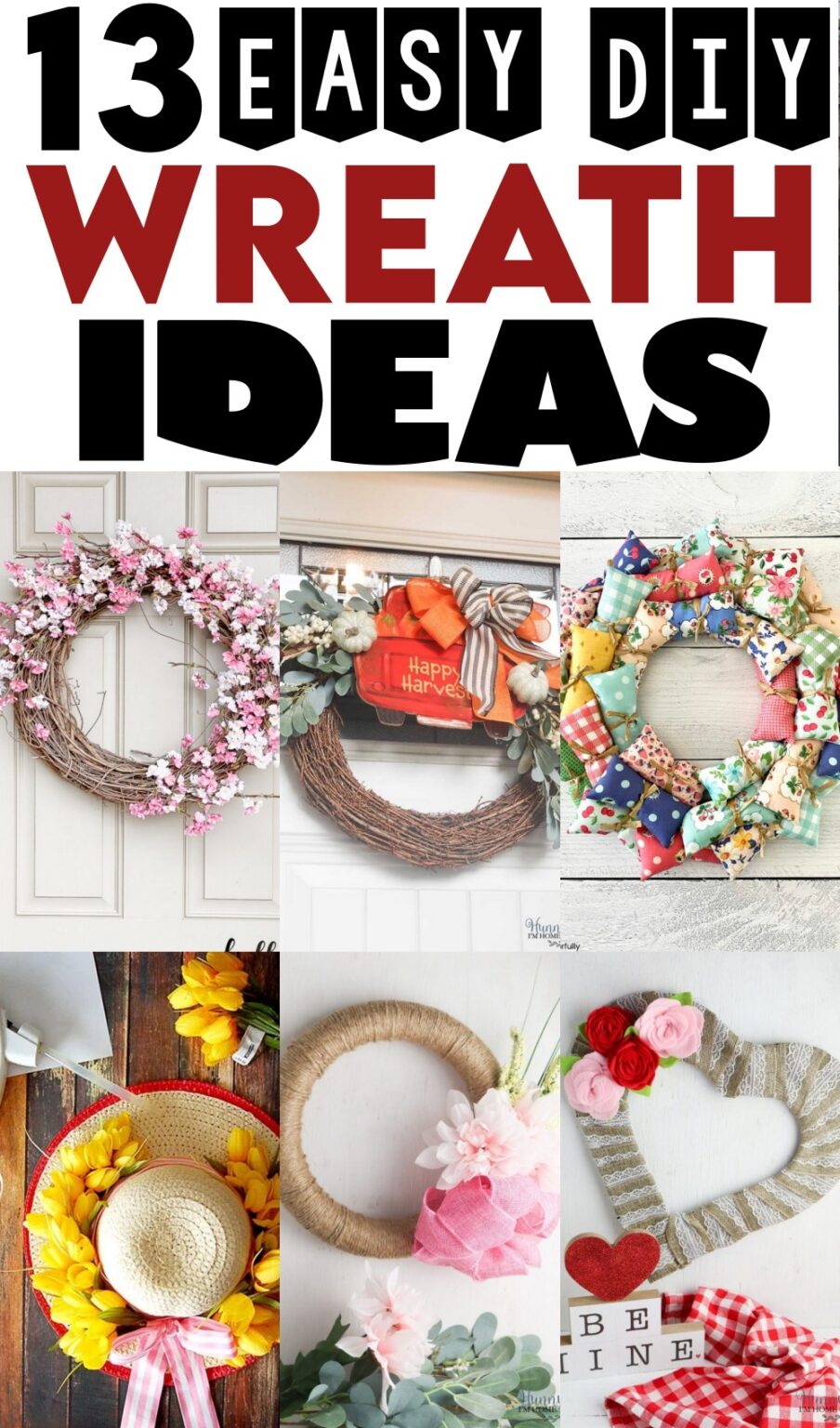13 Easy DIY Wreath Ideas For Seasonal, Festive & Everyday - Clairea ...