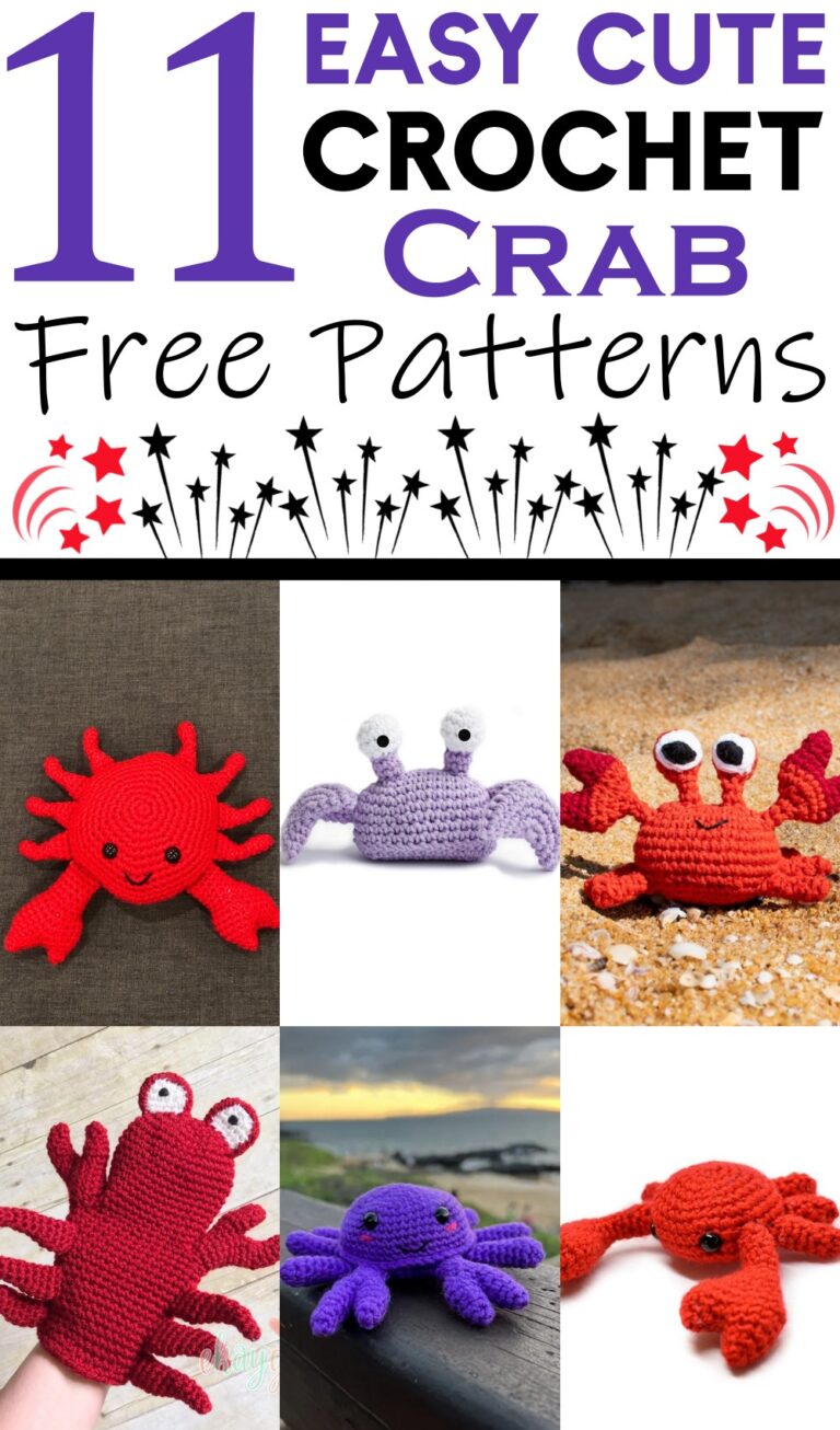 11 Free Crochet Crab Patterns To Revisit Under Sea World - Clairea ...