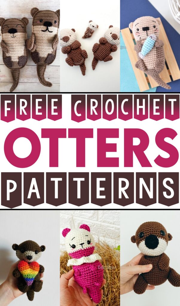10 Amigurumi Otters Free Crochet Patterns - Clairea Belle Makes