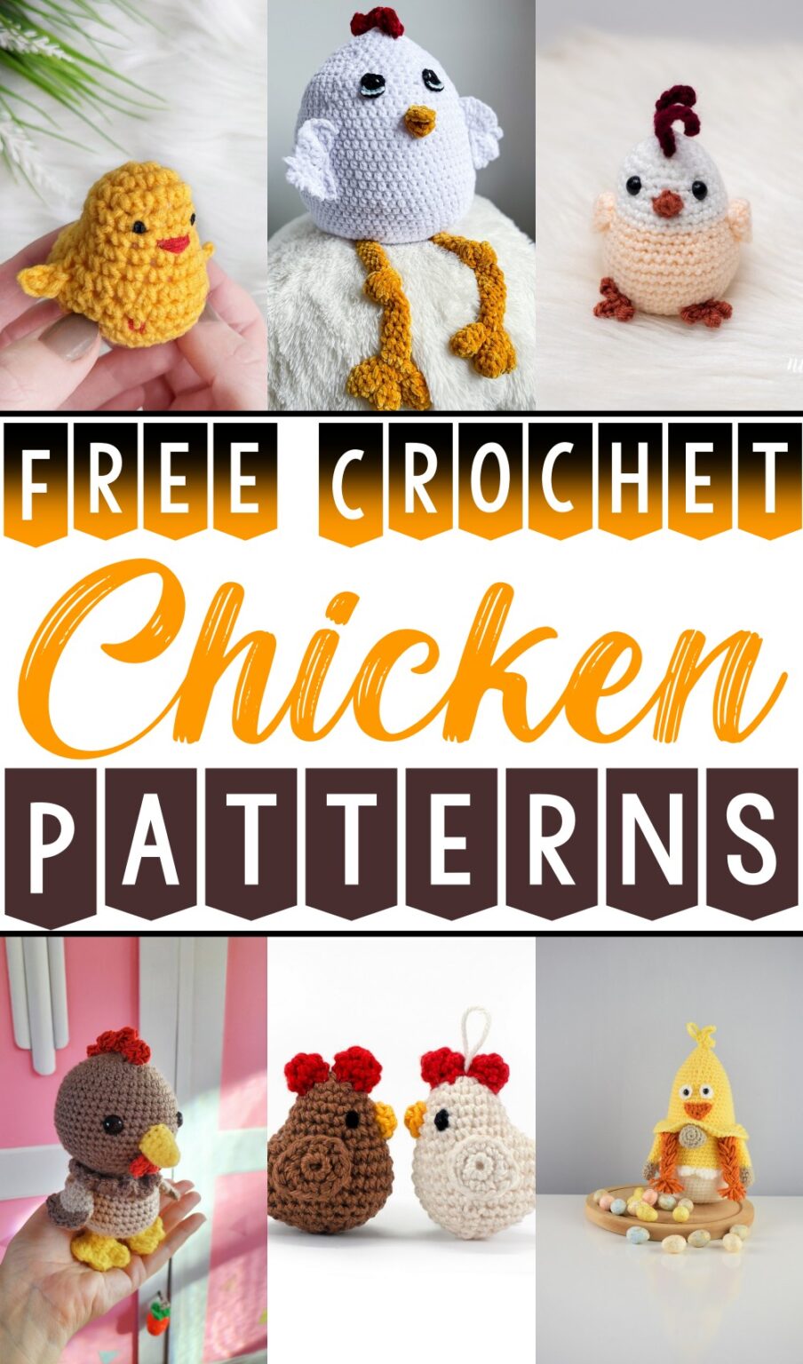 10 Free Crochet Chicken Patterns For Amigurumi - Clairea Belle Makes