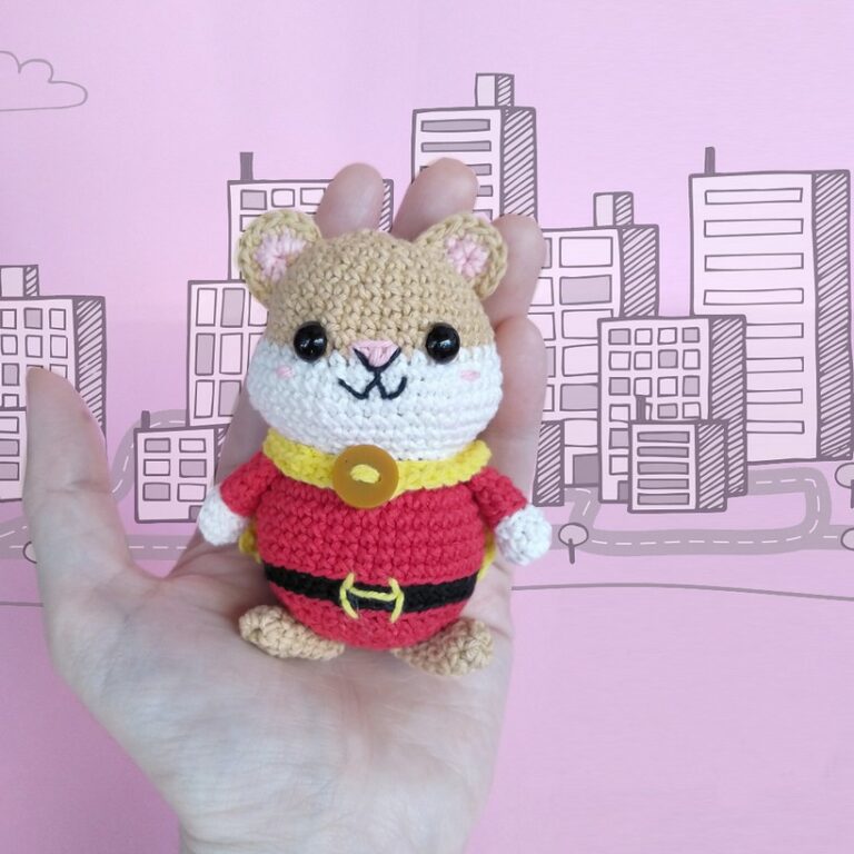 10 Hamster Free Crochet Patterns In Different Colors - Clairea Belle Makes
