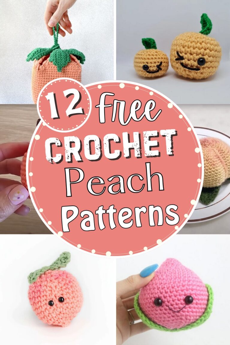 12 Crochet Peach Patterns For Toys and Bags - Clairea Belle Makes
