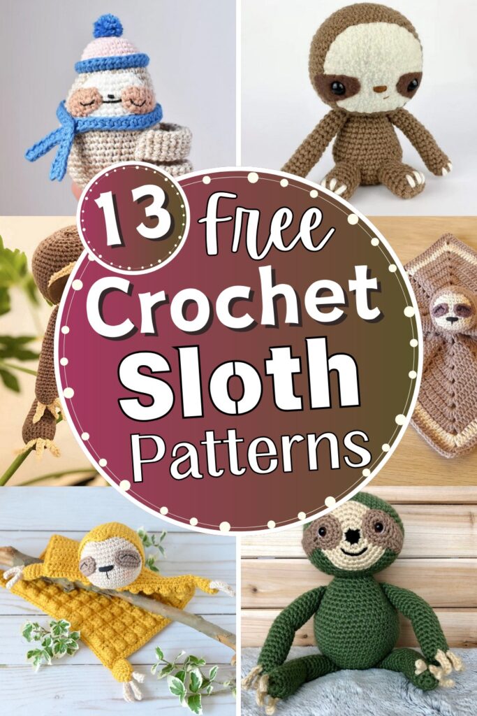 13 Crochet Sloth Patterns To Make Slow Moving Amigurumi - Clairea Belle ...