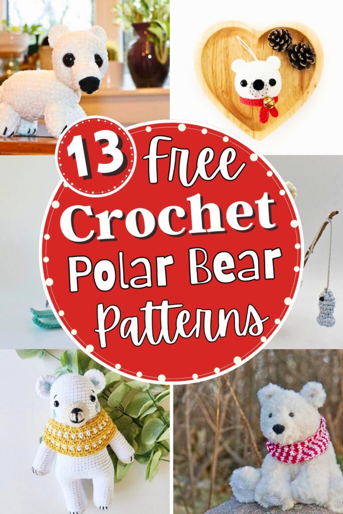 13 Free Crochet Polar Bear Patterns For Amigurumi - Clairea Belle Makes