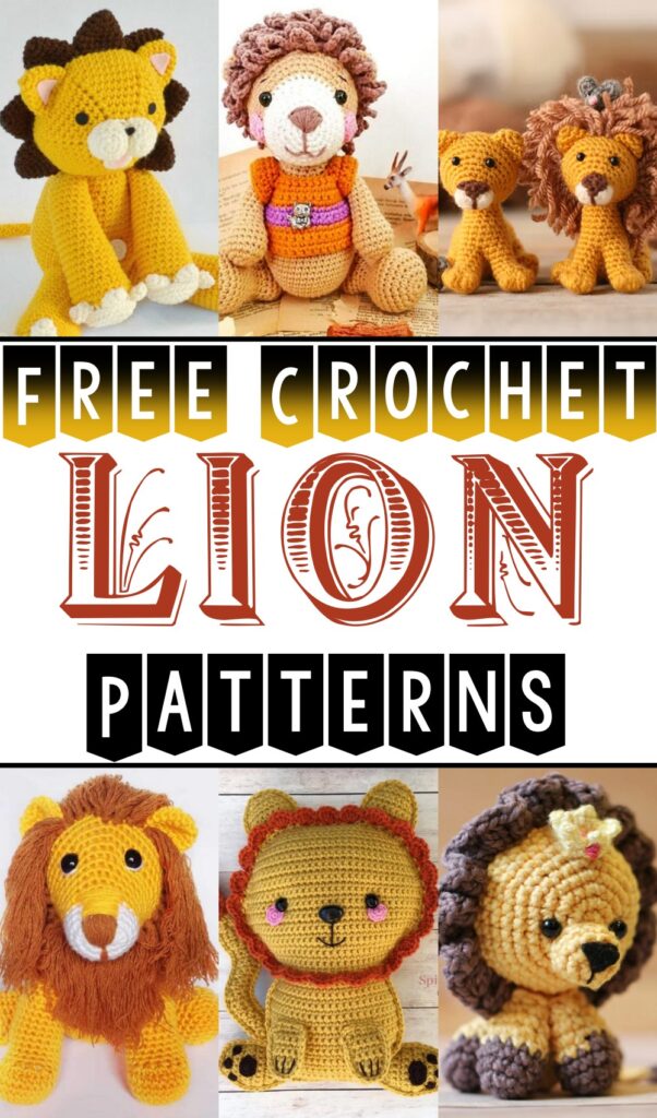 10 Free Crochet Lion Patterns (For Amigurumi) - Clairea Belle Makes