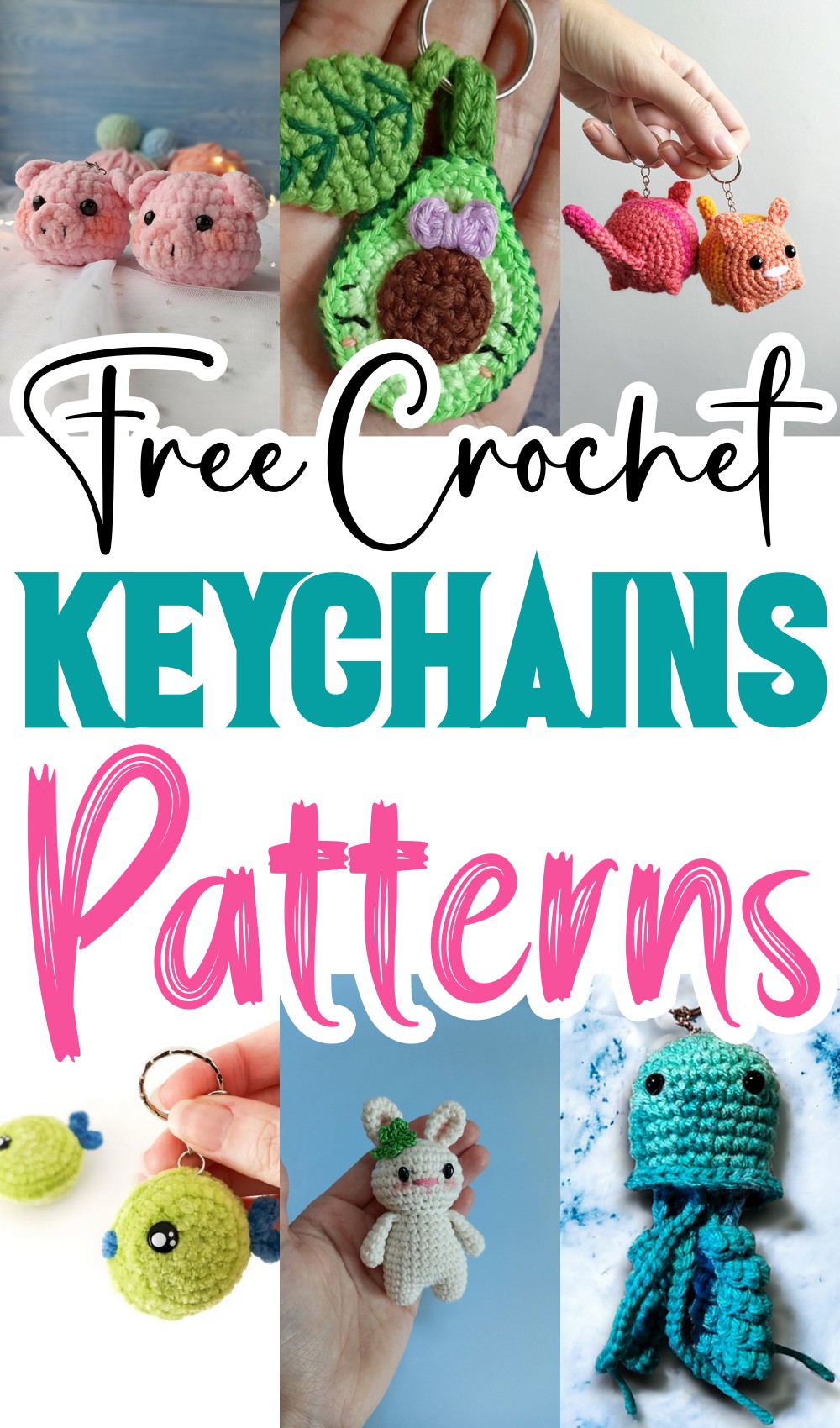 10 Free Crochet Amigurumi Keychain Patterns For Kids - Clairea Belle Makes