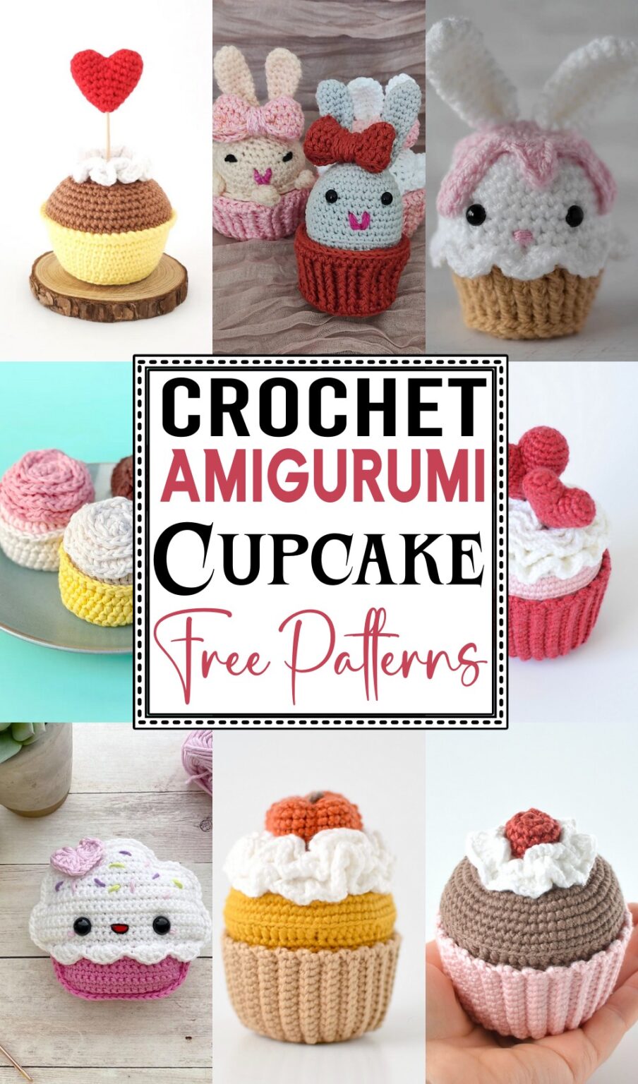 15 Free Crochet Cupcake Patterns (For Amigurumi Cupcakes) - Clairea ...
