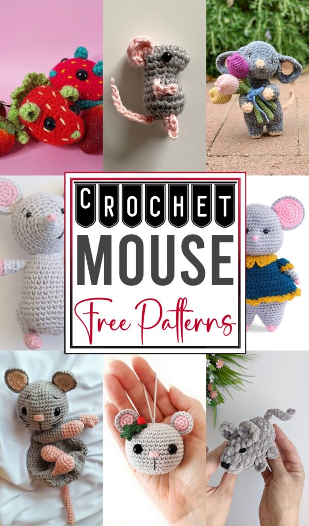 12 Free Crochet Mouse Patterns For Kid's Amigurumi - Clairea Belle Makes