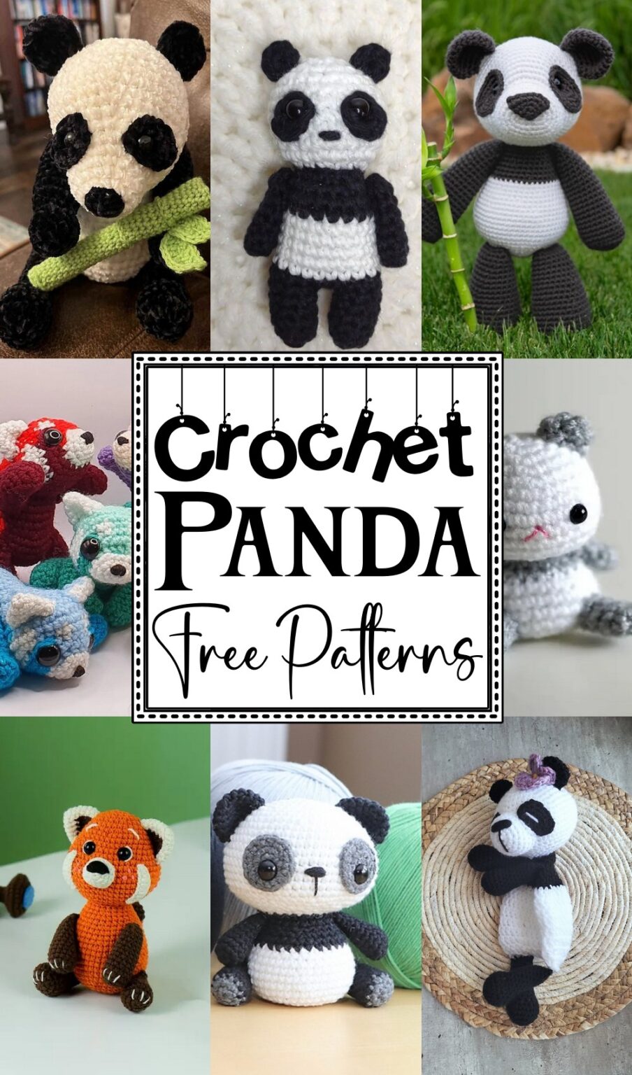 15 Free Crochet Panda Patterns For Amigurumi - Clairea Belle Makes