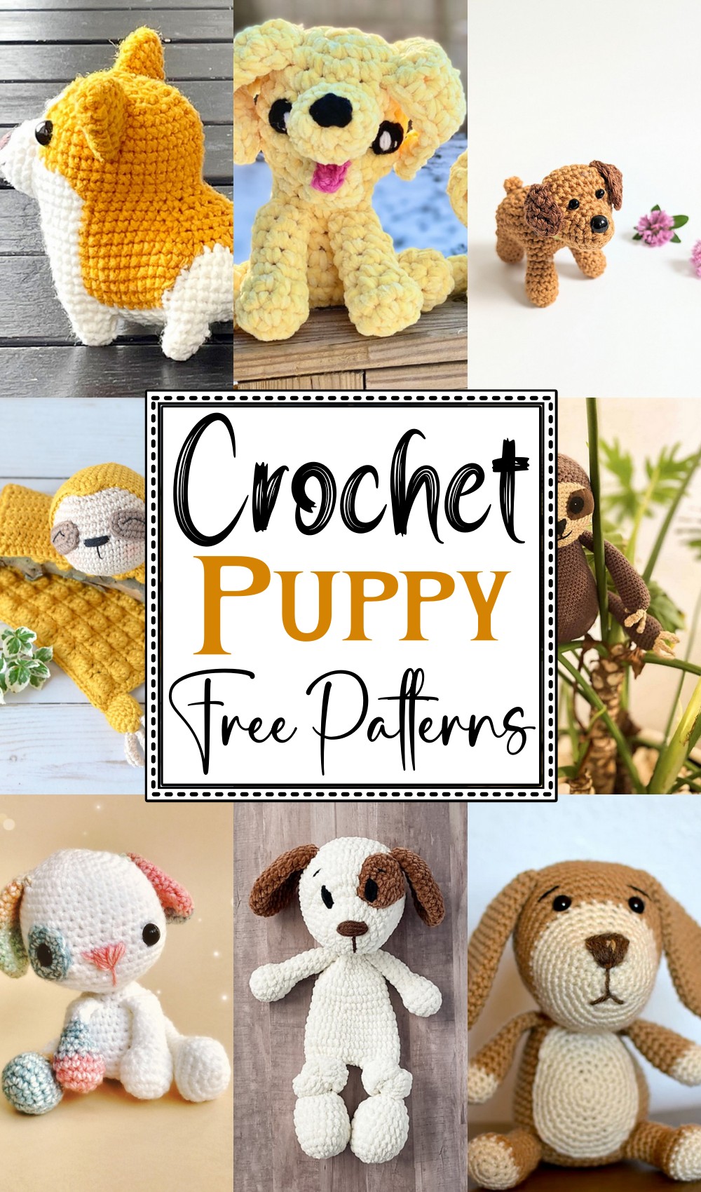 10 Free Crochet Puppy Patterns To Make Amigurumi - Clairea Belle Makes