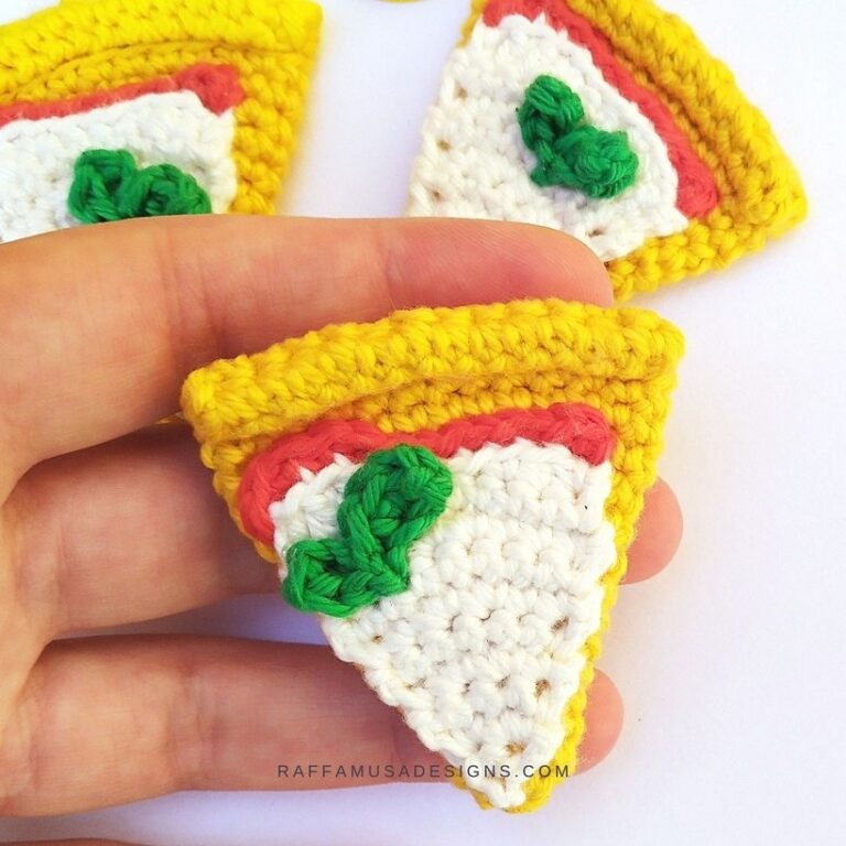 17 Free Crochet Pizza Patterns For Fast-Food Lovers - Clairea Belle Makes