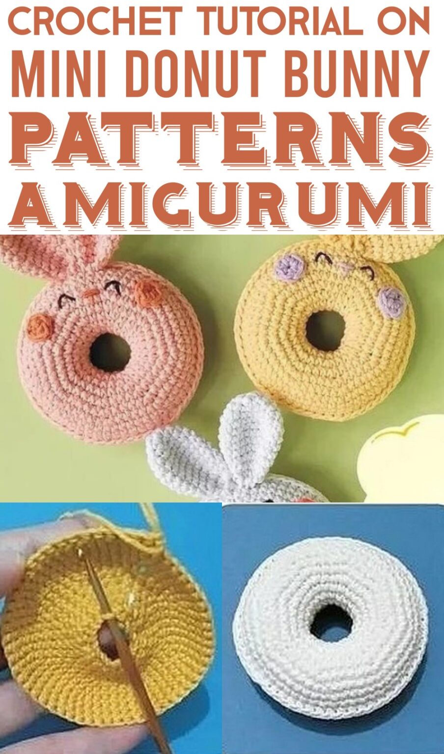 Free Crochet Mini Donut Bunny Pattern - Clairea Belle Makes