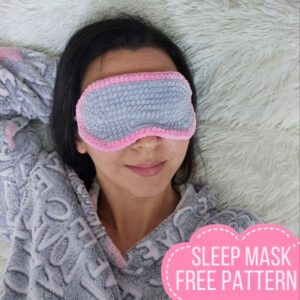 Free Crochet Sleep Mask Pattern Step By Step - Clairea Belle Makes