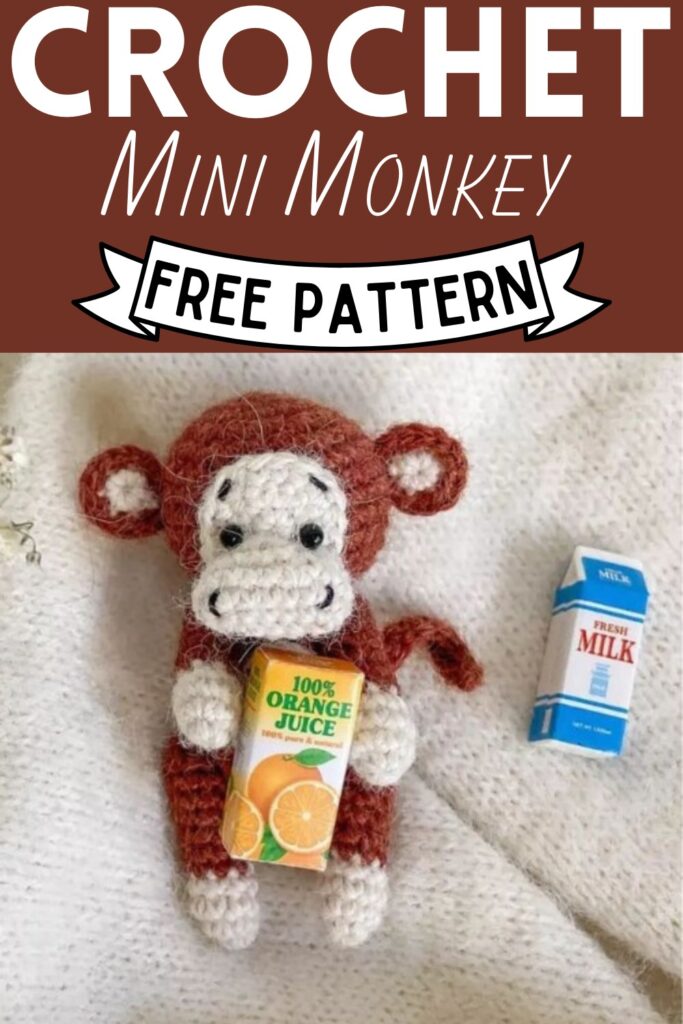 Mini Crochet Monkey Pattern Step By Step - Clairea Belle Makes