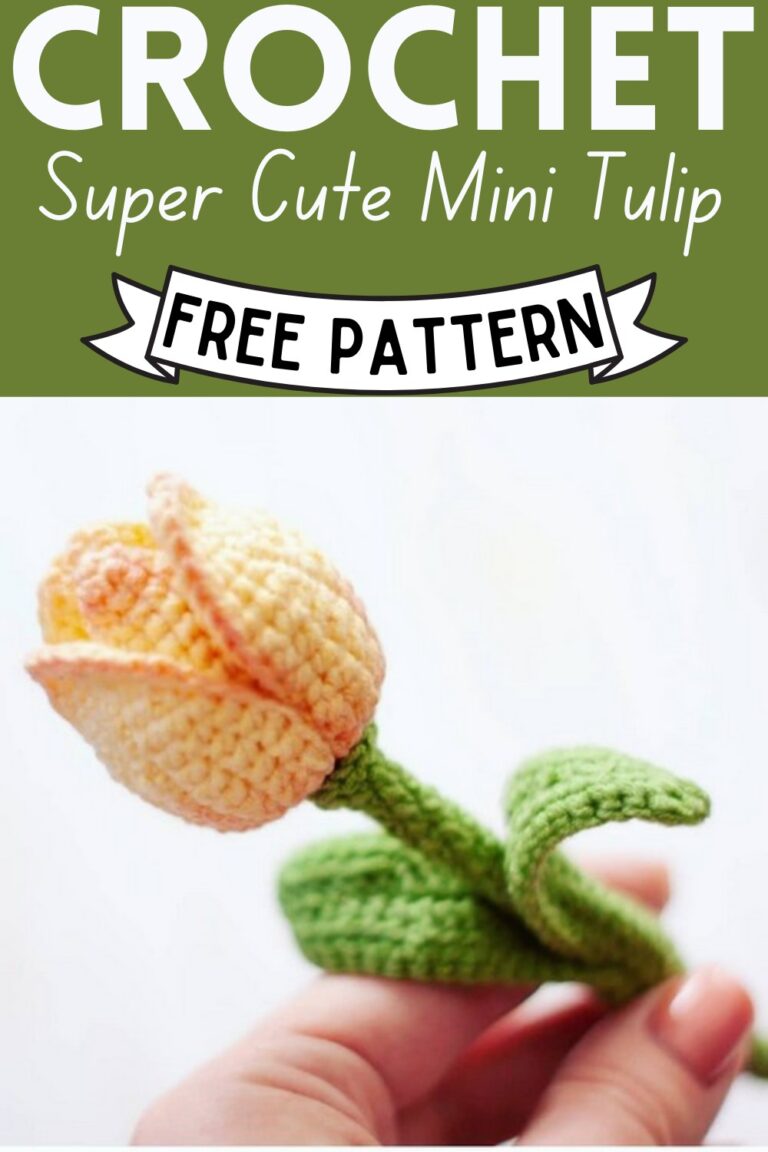 Super Cute Mini Crochet Tulip Pattern Free - Clairea Belle Makes