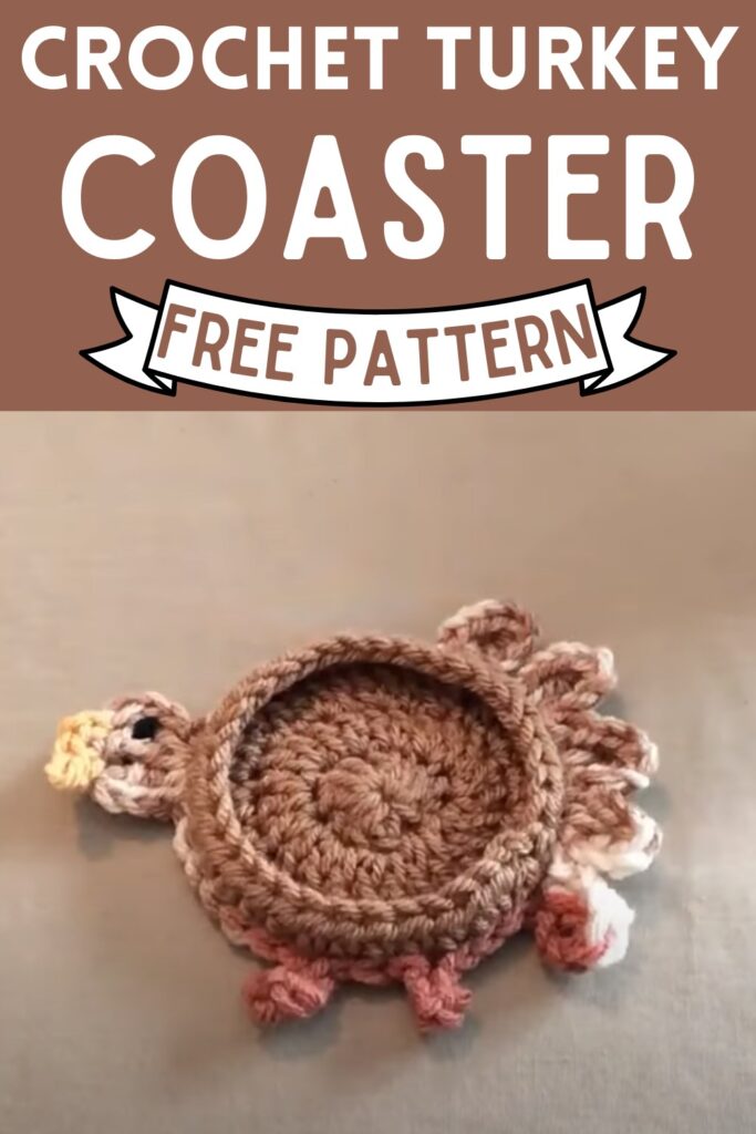 Crochet Turkey Coaster Patterns For Holiday Decor Settings - Clairea ...