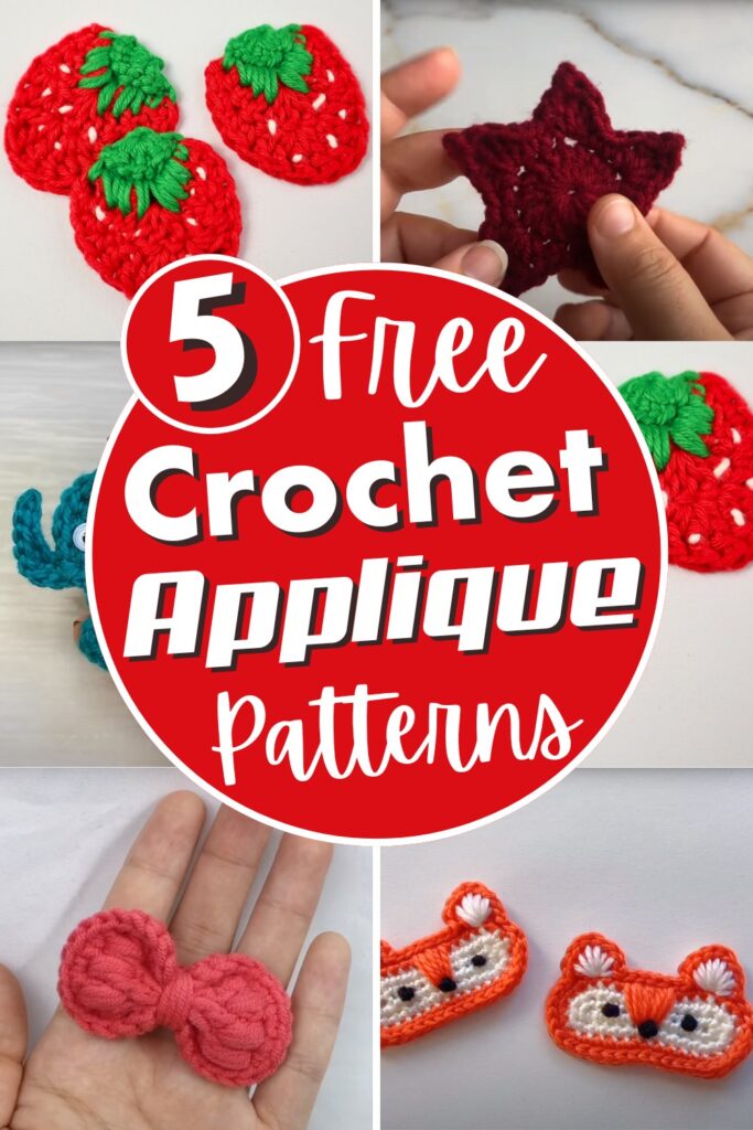 6 Crochet Applique Patterns To Embellish Your Creations - Clairea Belle ...