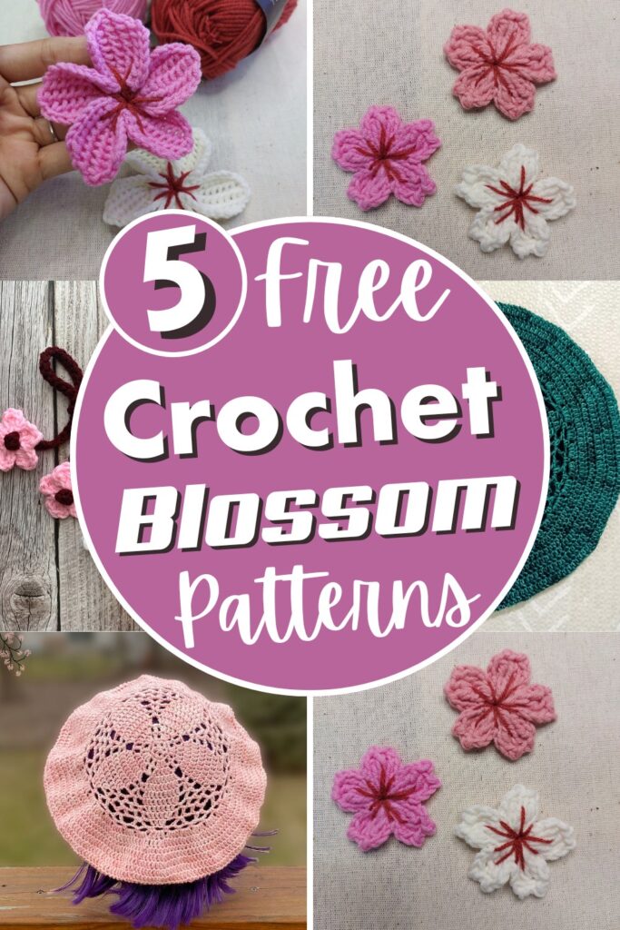 5 Cute & Adorable Crochet Blossom Patterns - Clairea Belle Makes