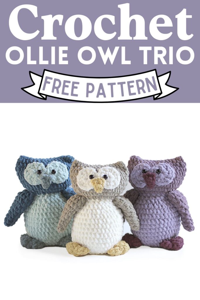 Crochet Trio Amigurumi Patterns In Different Sizes - Clairea Belle Makes