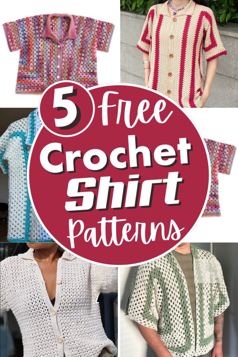 5 Free Crochet Shirt Patterns For Hot Weather - Clairea Belle Makes