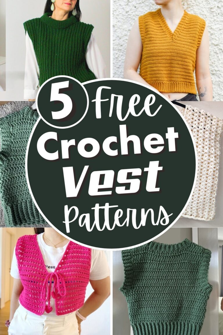 5 Super Cozy & Comfy Crochet Vest Patterns - Clairea Belle Makes