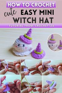 Crochet Mini Witch Hat Pattern For Halloween Decorations - Clairea ...