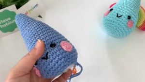 Crochet Raindrop Amigurumi Pattern For Seasonal Decor - Clairea Belle Makes