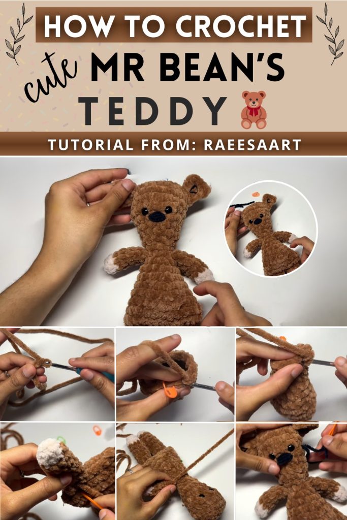 Adorable Crochet Mr Bean’s Teddy Bear Amigurumi Pattern - Clairea Belle ...
