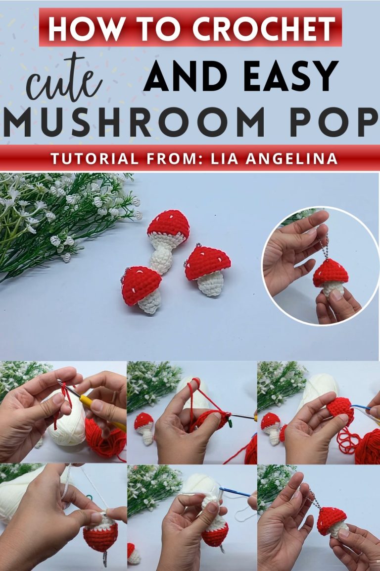 Adorable Crochet Mushroom Pop Pattern For Handmade Fun - Clairea Belle ...