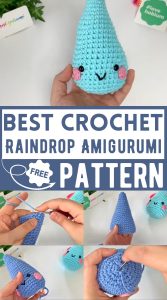 Crochet Raindrop Amigurumi Pattern For Seasonal Decor - Clairea Belle Makes