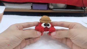 Crochet Amigurumi Crab Wearing Hat Pattern - Clairea Belle Makes