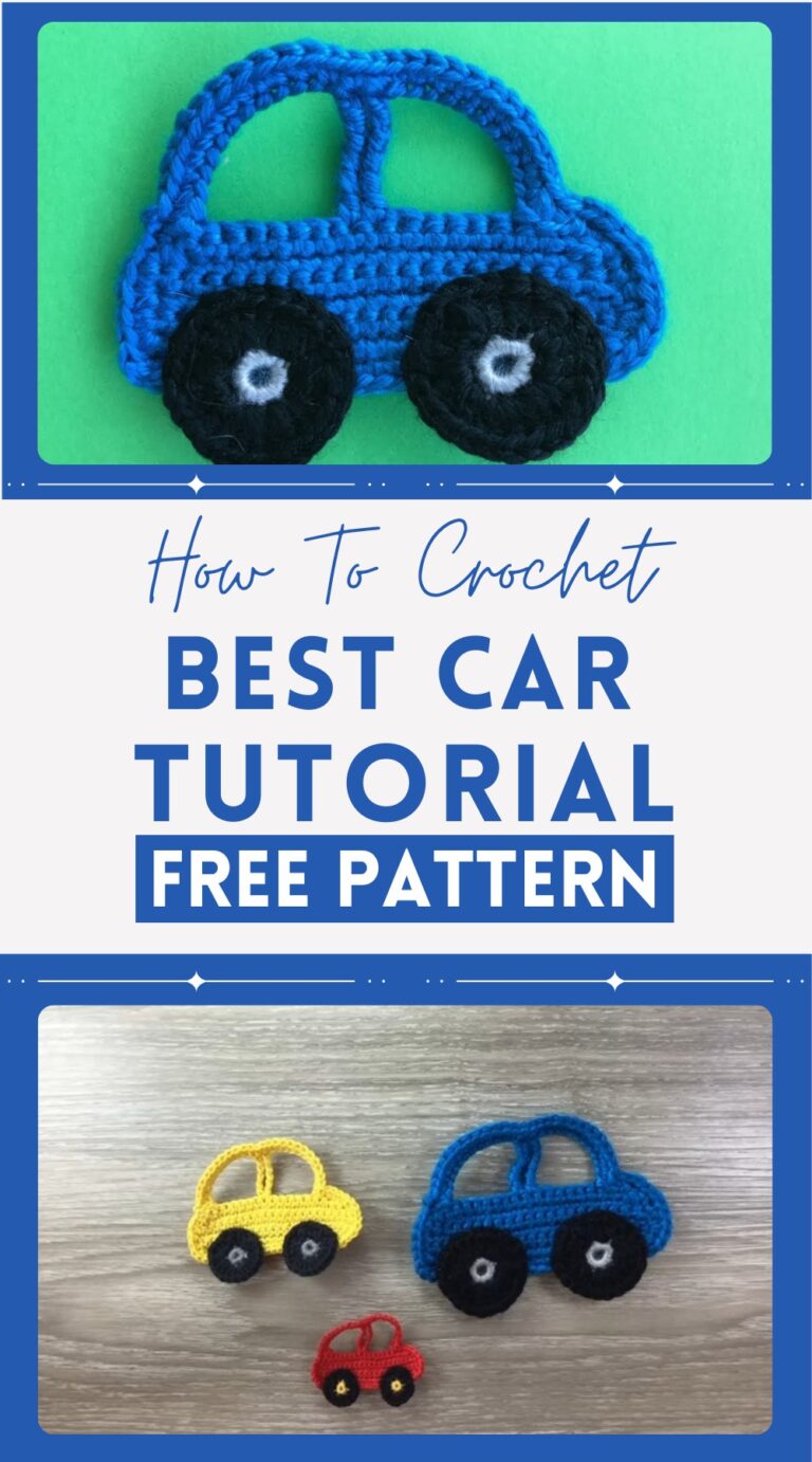 Crochet Car Applique Patterns For Kids' Rooms - Clairea Belle Makes