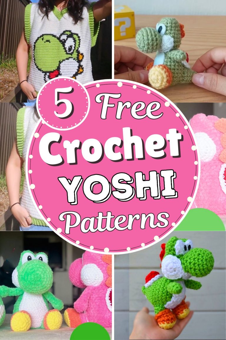 Adorable Crochet Yoshi Patterns For Mario Lovers - Clairea Belle Makes